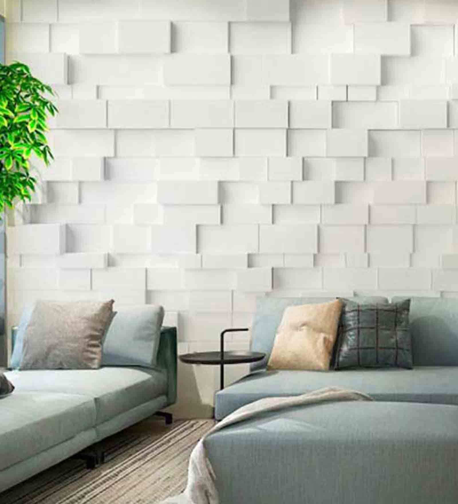 Buy 16 Feet White Blocks 180 Gsm Wallpaper Roll Online - Wallpaper ...