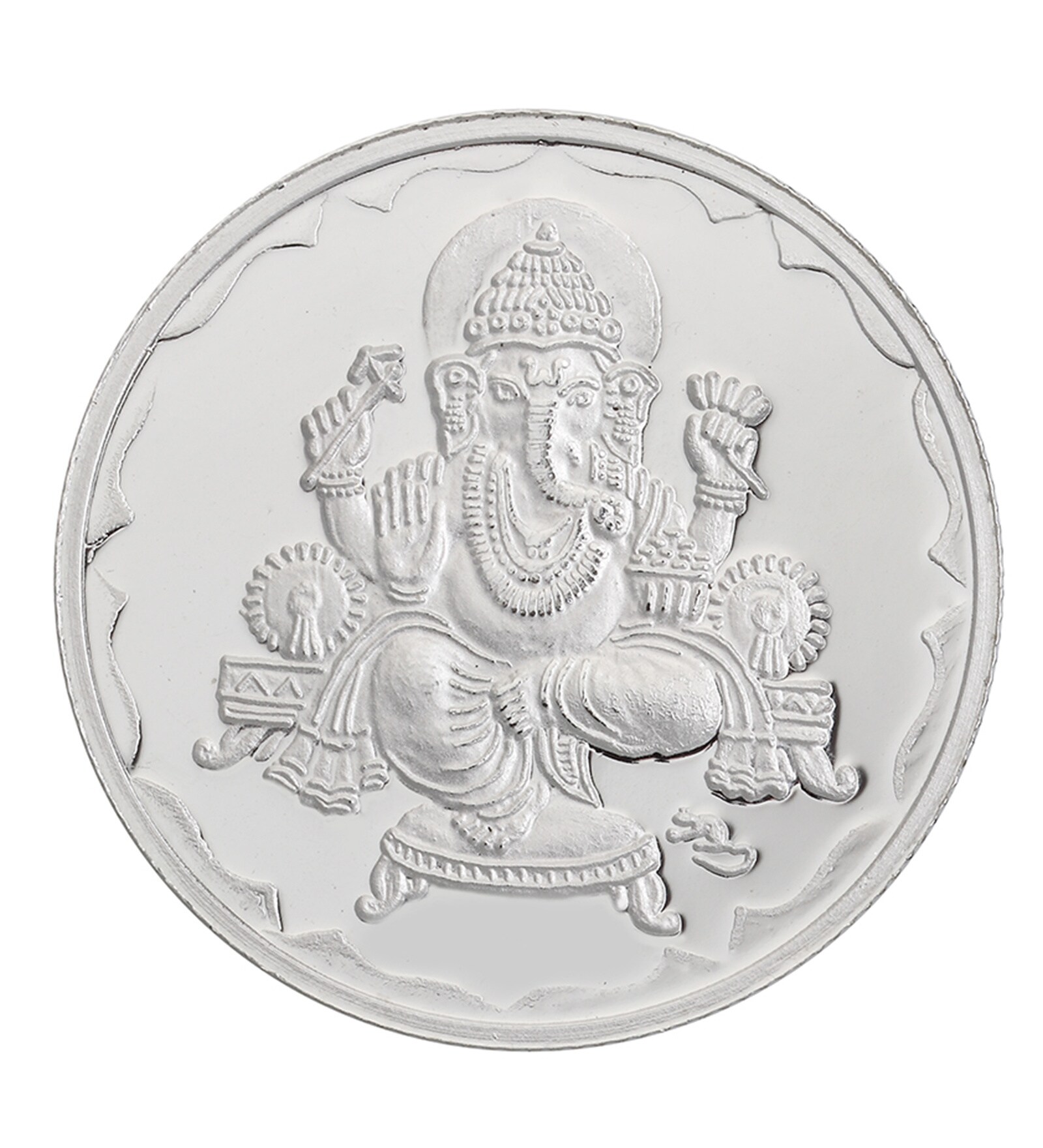 Buy 20 Grams (999) Lord Ganesha Silver Coin By Bangalore Refinery at ...