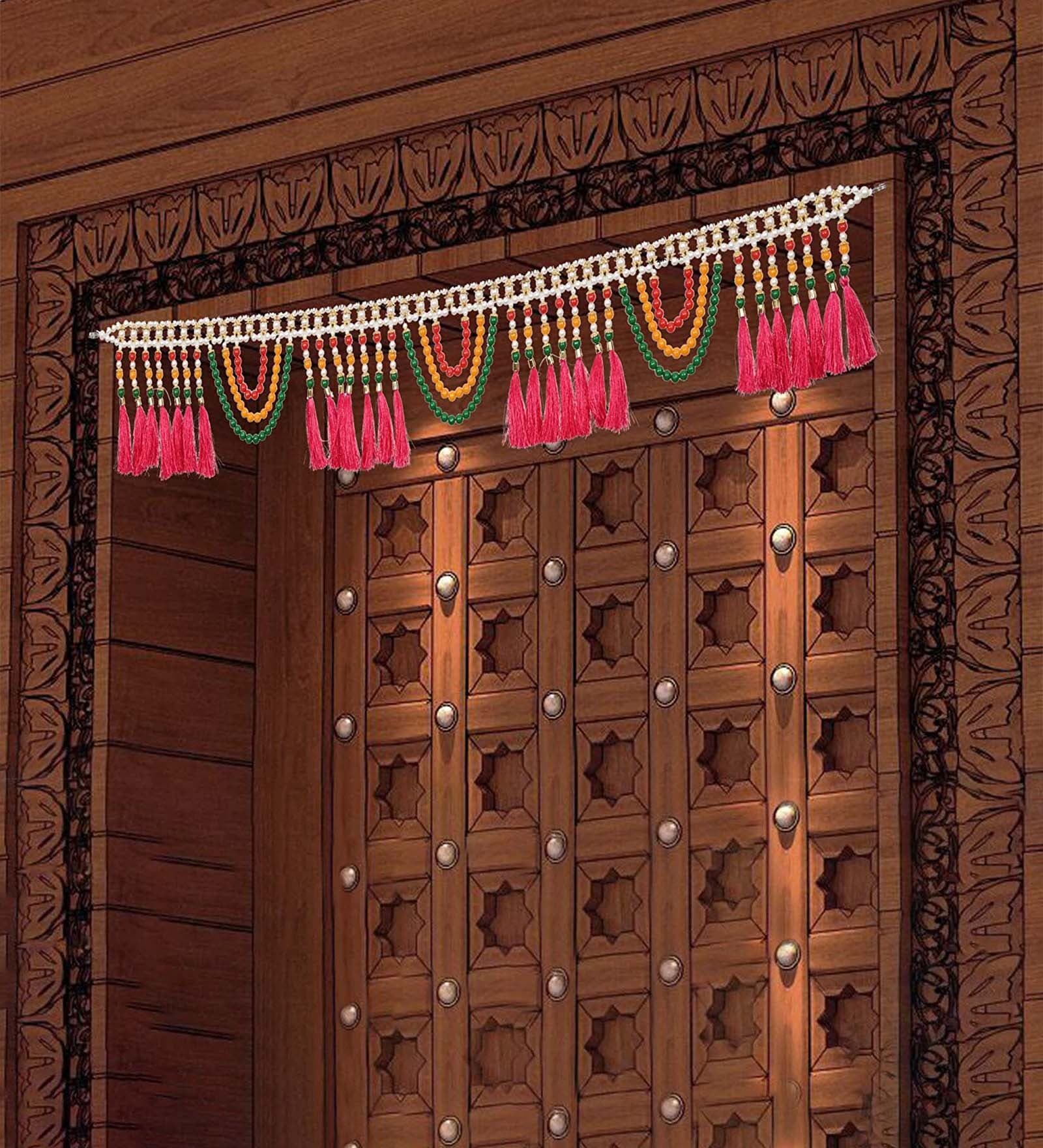 Buy 39 Inches Colorful Beads Design Toran for Pooja Room By CraftVatika ...