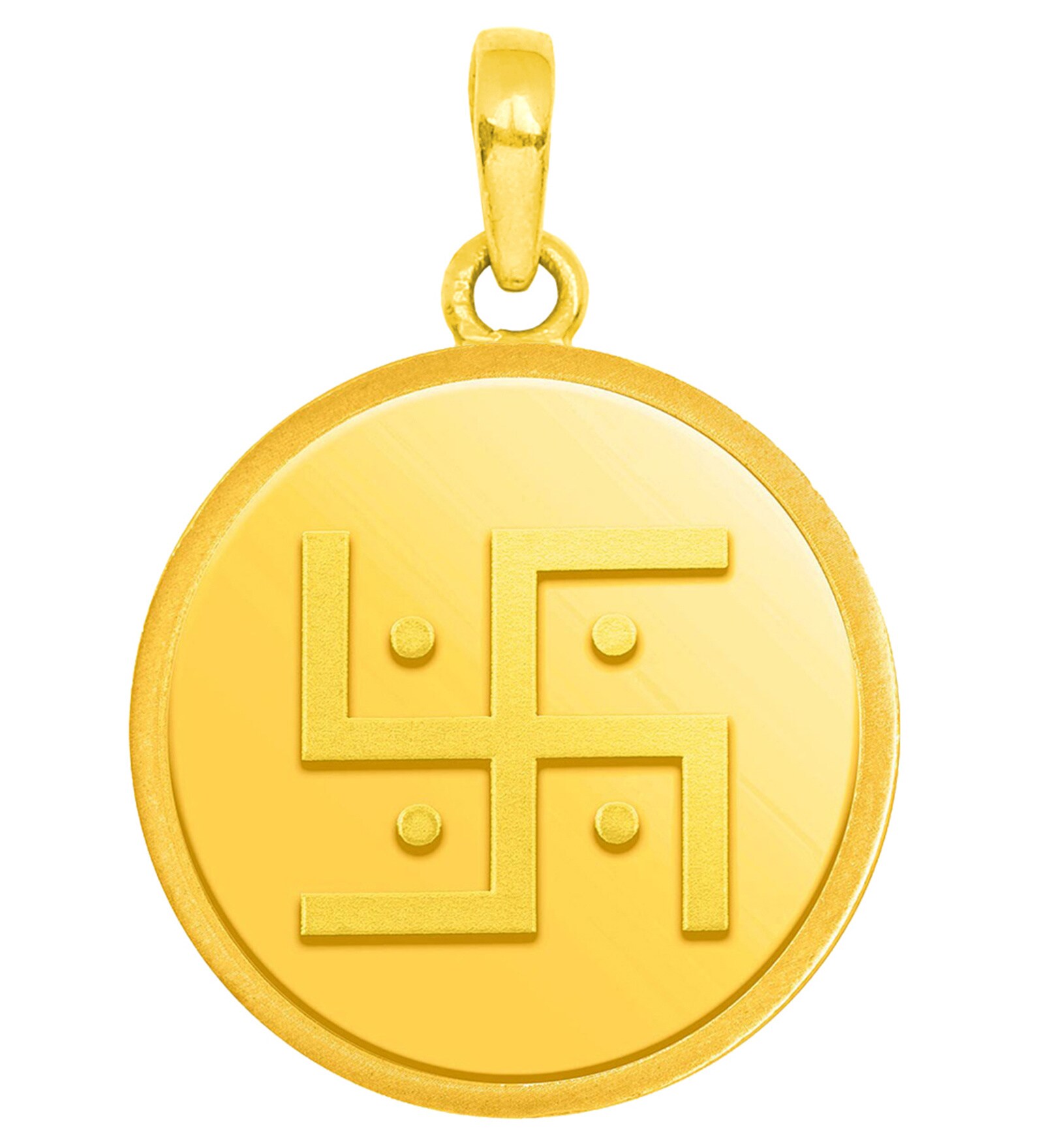 Buy 5.4 Grams 24KT (999) Swastik Gold Coin Pendant By Candere Online ...