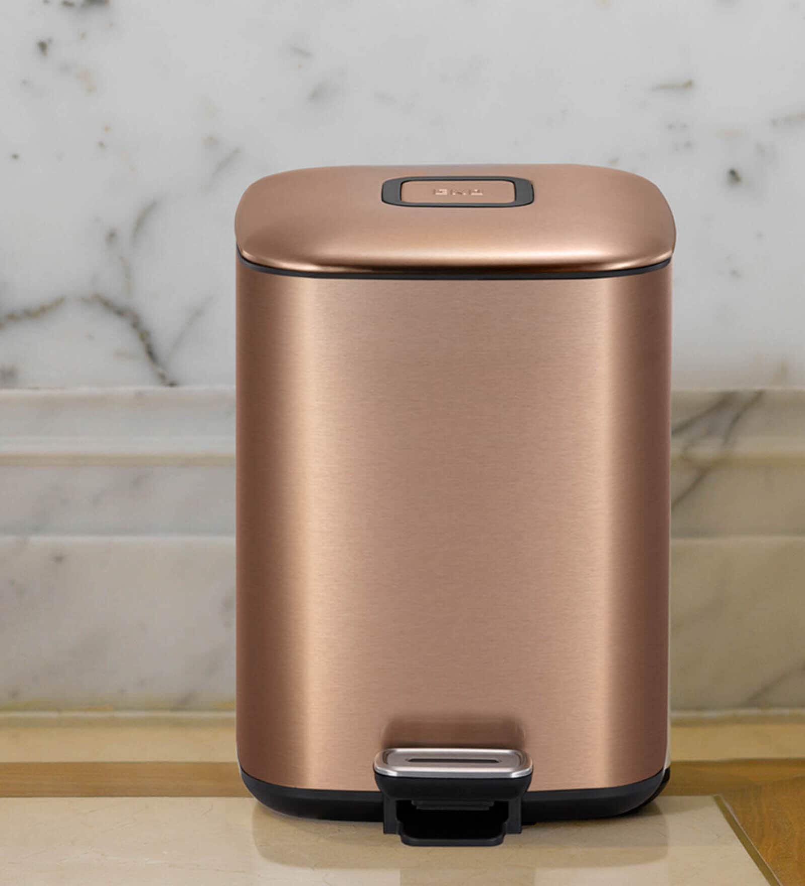 Buy Golden 6 Ltr Stainless Steel Step Dustbin by Obsessions Online ...