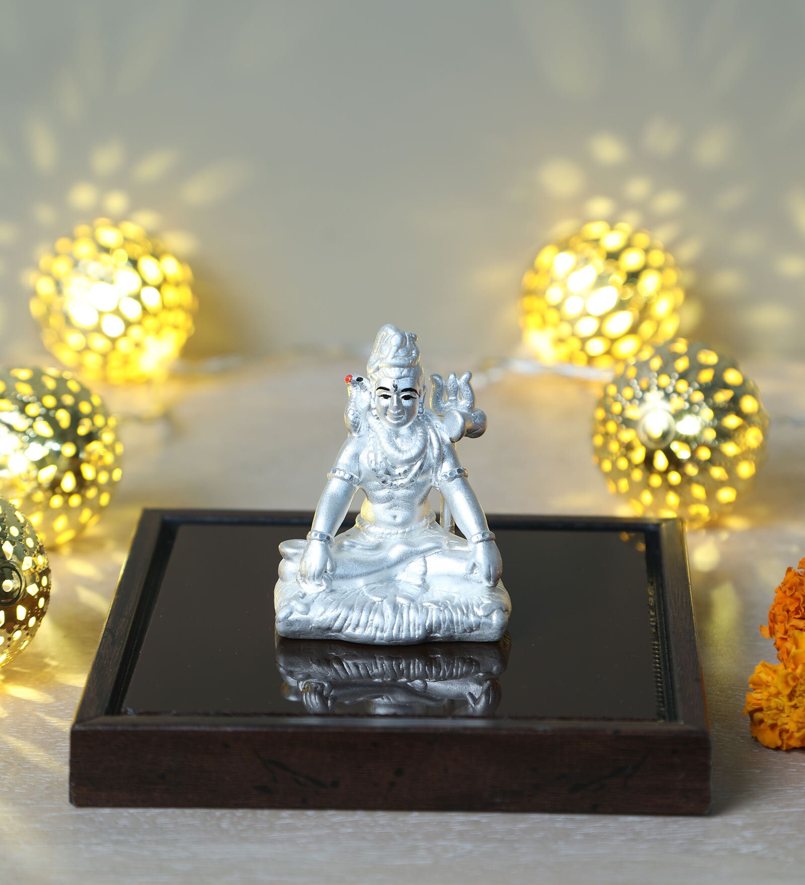 Buy 999 Pure Silver Shivji Idol by Krysaliis Solid Silver by Krysaliis ...