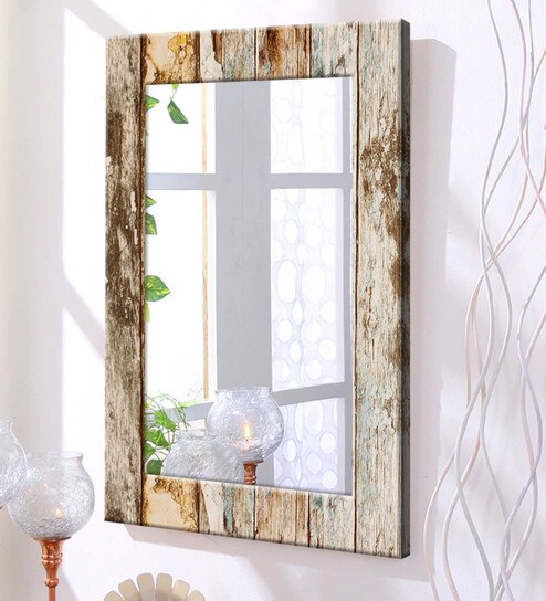 Buy Brown MDF Creative Wall Mirror Online - Wall Mirrors - Wall Mirrors ...