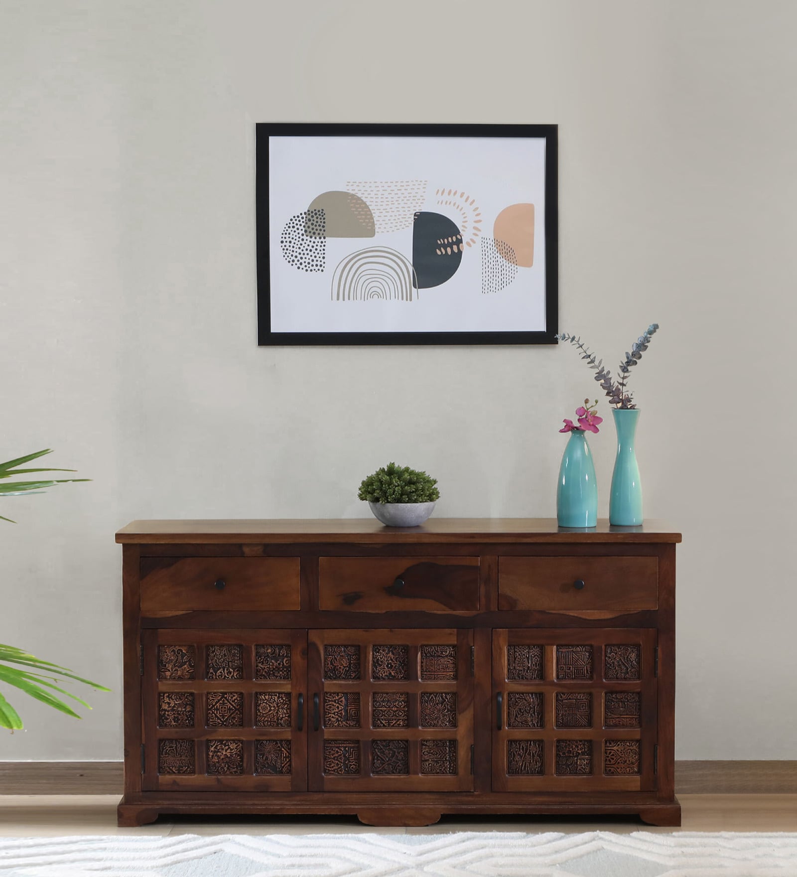 Buy Aakrit Sheesham Wood Sideboard In Provincial Teak Finish at 14% OFF ...
