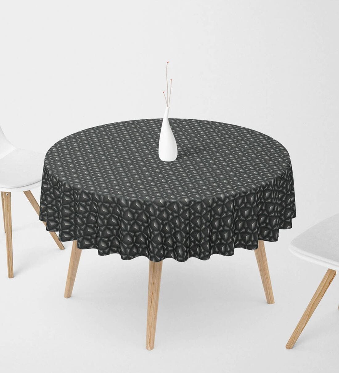 Buy Abstract Art (48x48) Black & Grey Canvas Table Cloth at 60% OFF by ...