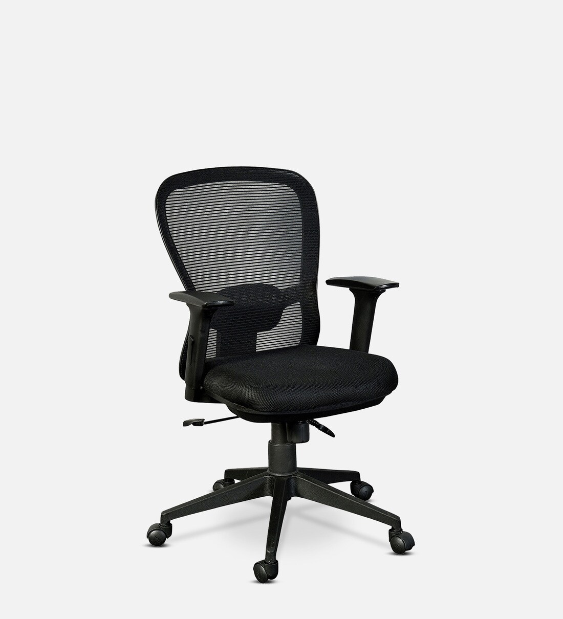 Buy Adapt Mid Back Ergonomic Chair in Black Colour by Fusion Furnish ...