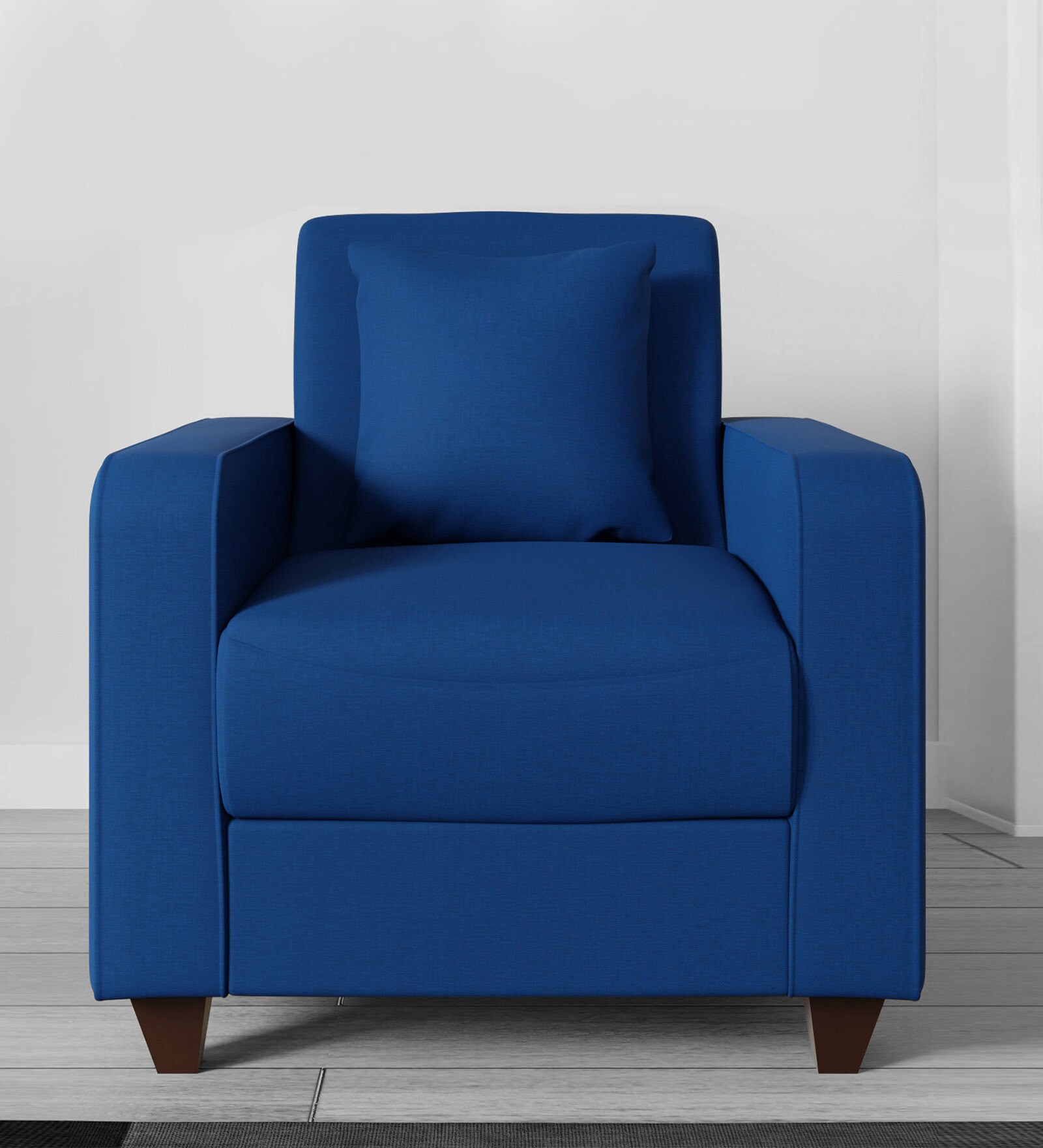 Buy Alba 1 Seater Sofa In Denim Blue Colour Online - Modern 1 Seater Sofas - 1 Seater Sofas ...