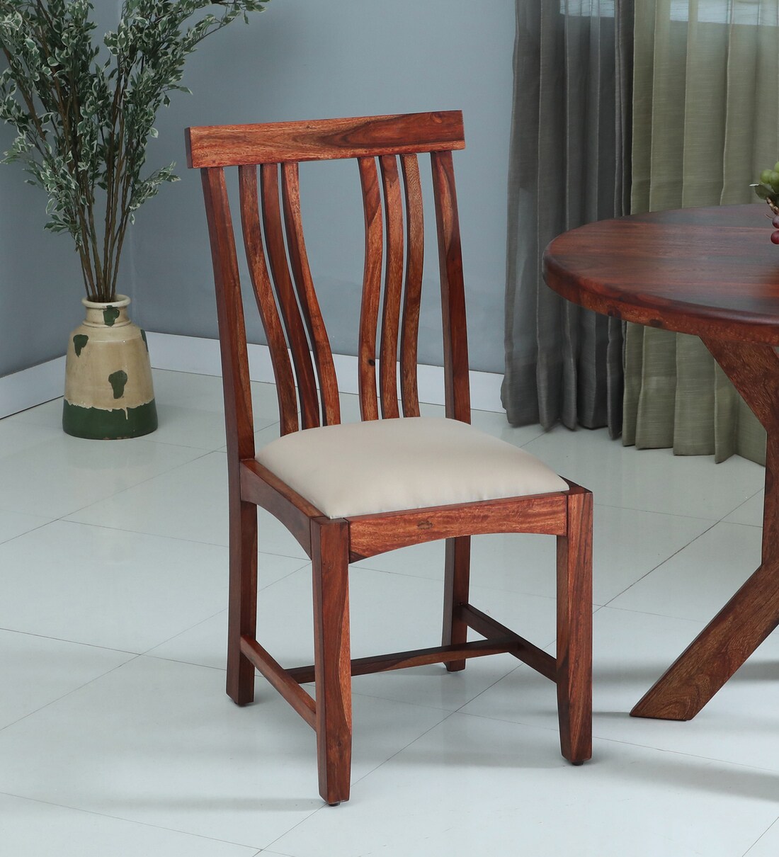 Buy Amare Sheesham Wood Dining Chair In Honey Oak Finish (Set of 2) at ...