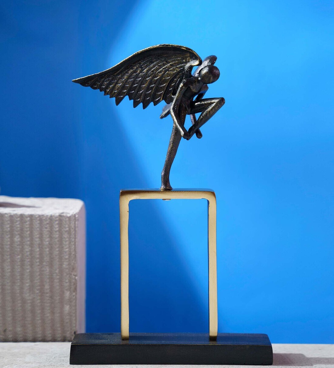 Buy Angel Metal Human Sculpture by Folkstorys Online - Human Figurines ...