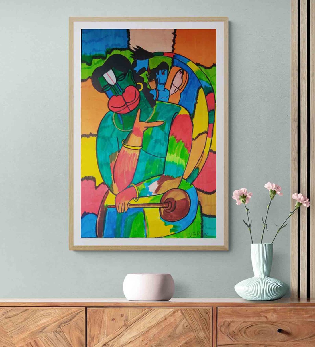 Buy Anjani Putra Hanuman Handmade Brush Pens On 300 Gsm Paper Painting ...