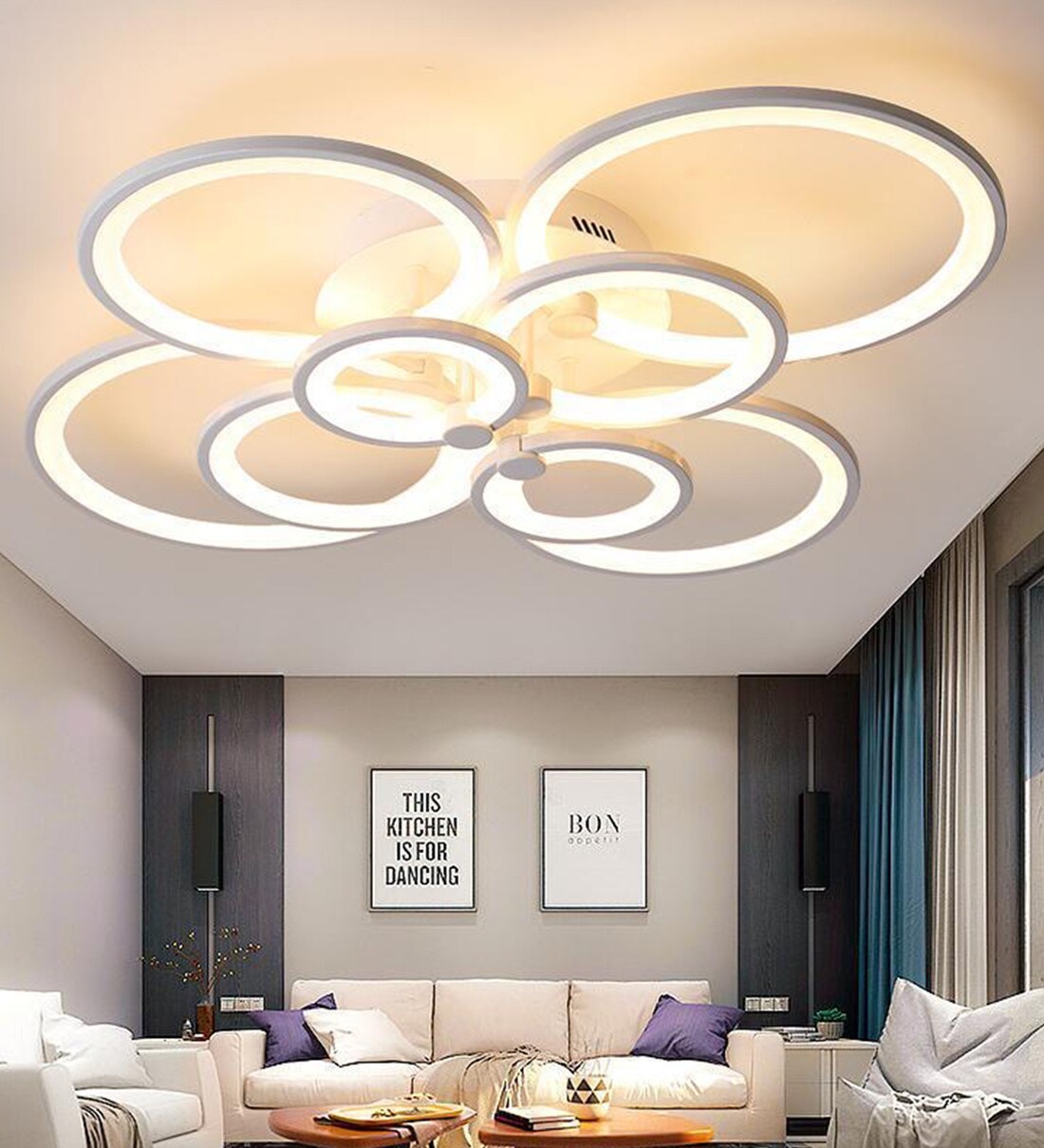 Buy Arica Black Metal Smart Chandelier by Smartway Lighting Online ...