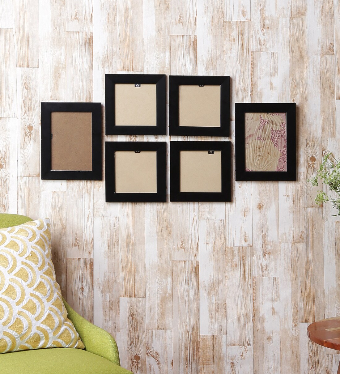 Buy Black Solid Wood Deborah Set Of 6 Collage Photo Frames Online ...