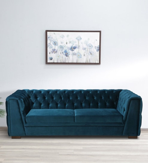 Blue Chesterfield 3 Seater Sofa: Buy Blue Chesterfield 3 Seater Sofa ...