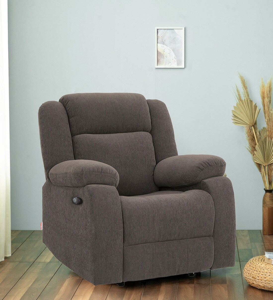 Buy Avalon Fabric Motorized 1 Seater Recliner In Grey Colour at 40% OFF ...