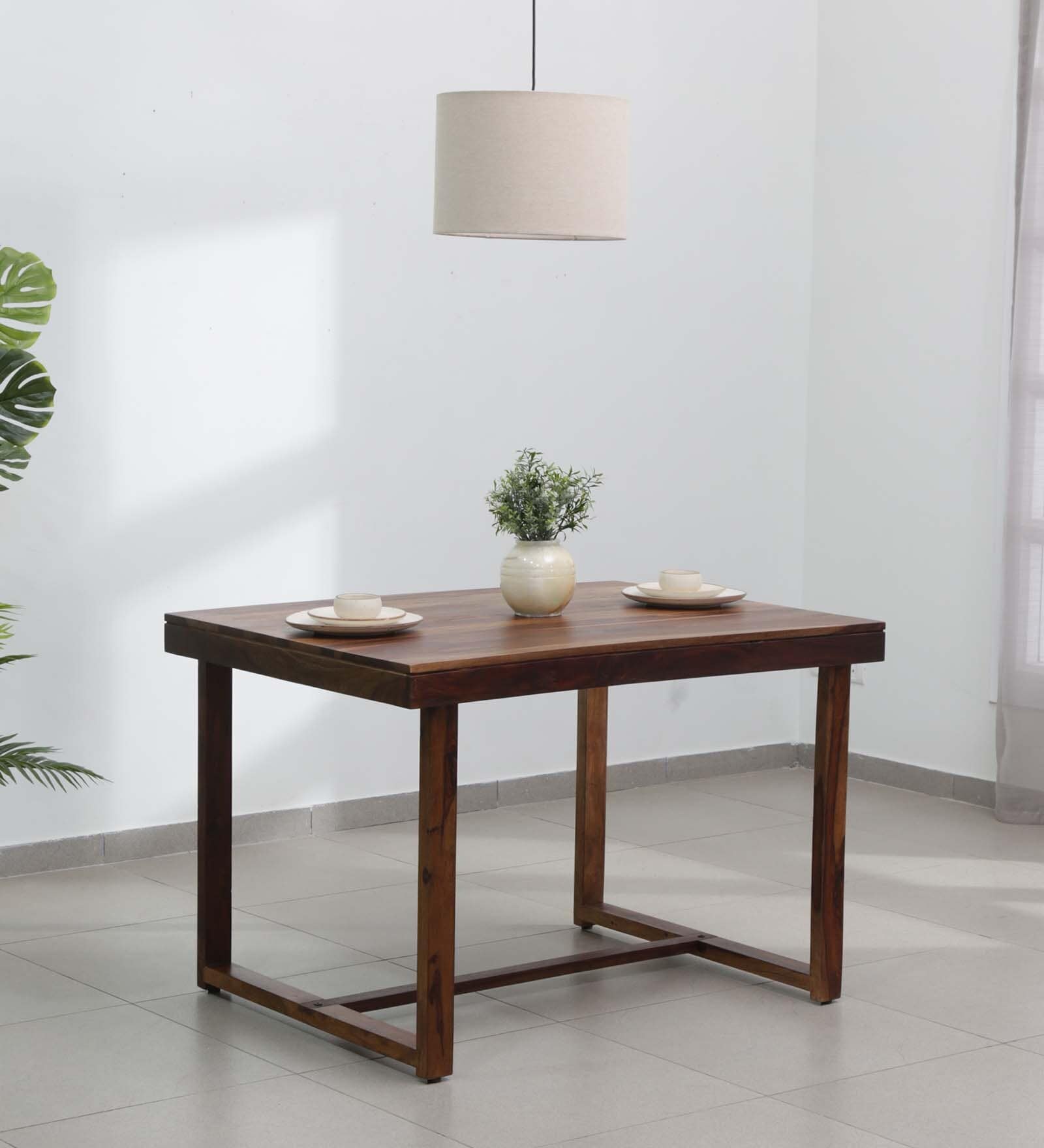 Buy Avian Sheesham Wood 4 Seater Dining Table In Provincial Teak Finish ...