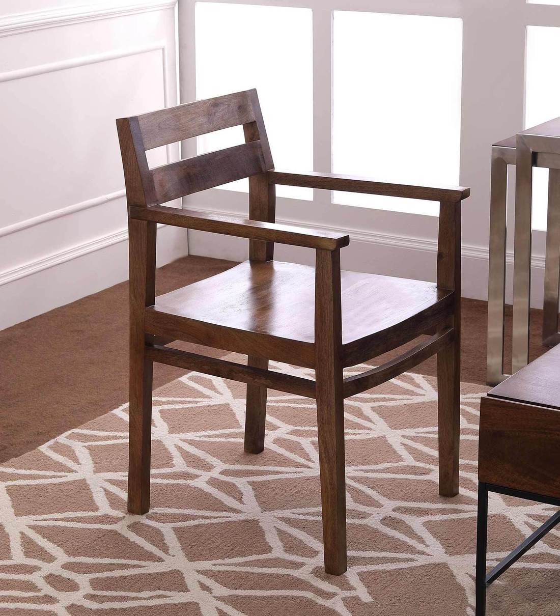 Buy Barcelona Solid Wood Arm Chair in Natural Finish by TheArmchair ...