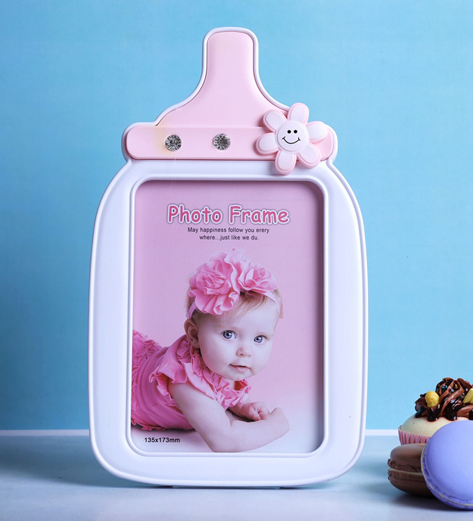 Buy Milk Bottle Jauna Pink Colour Plastic Kids Photo Frame at 8% OFF by ...