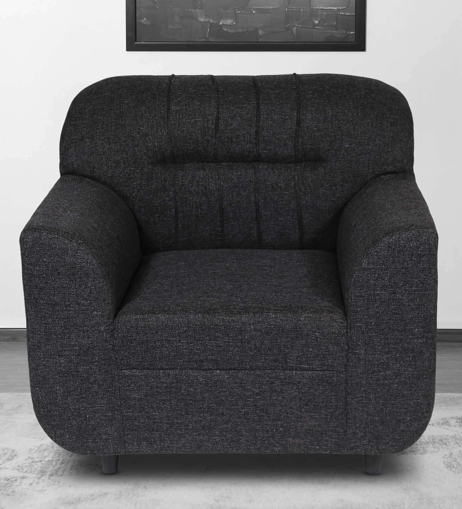 Buy Batman 1 Seater Sofa in Charcoal Grey Colour at 34% OFF by Fine ...