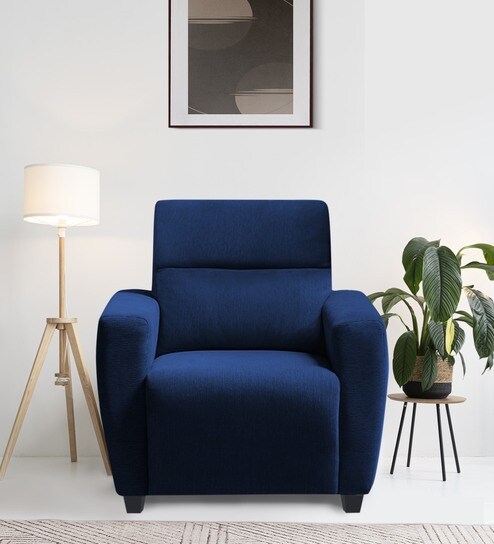 Buy Bakadi Fabric 3 Seater Sofa in Royal Blue Colour Online - Modern 3 ...