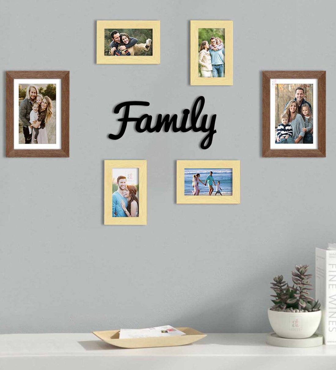 Buy Beige Polyresin Individual Set Of 6 Collage Photo Frames at 40% OFF ...
