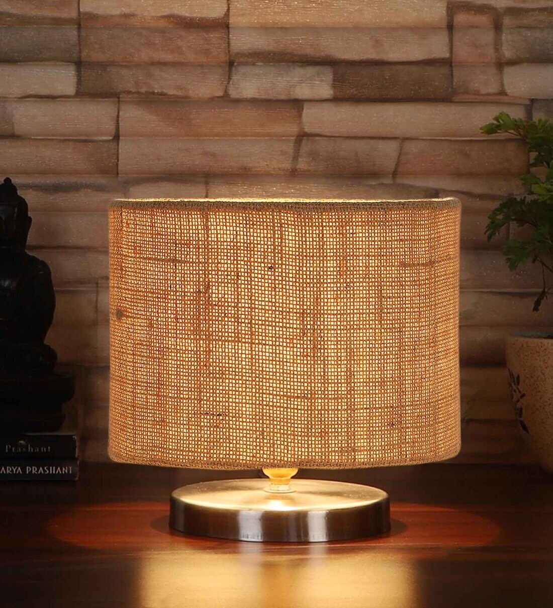 Buy Beige Jute table lamp with Steel Base4 at 63% OFF by New Era ...