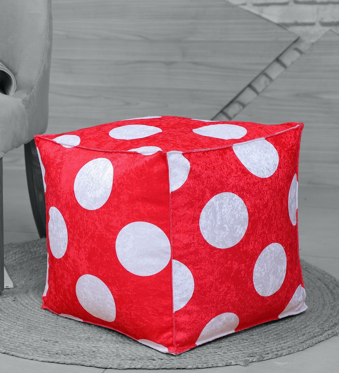 Buy Bella Pouffe in Red Colour Online - Pouffes - Pouffes - Furniture ...