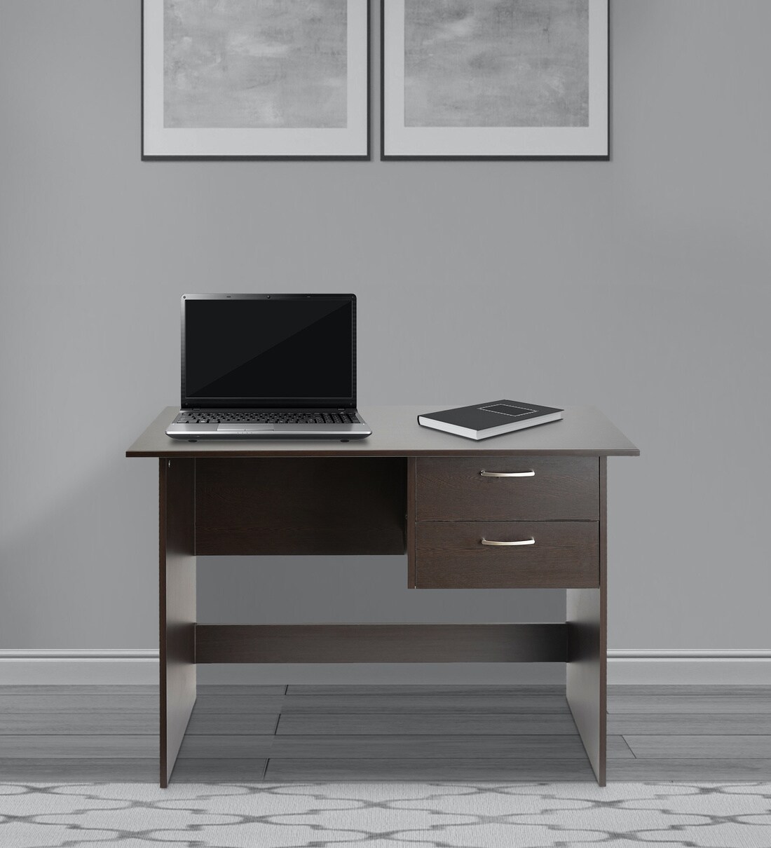 Buy Bevel Study Table in Wenge Finish Online - Modern Writing Tables ...