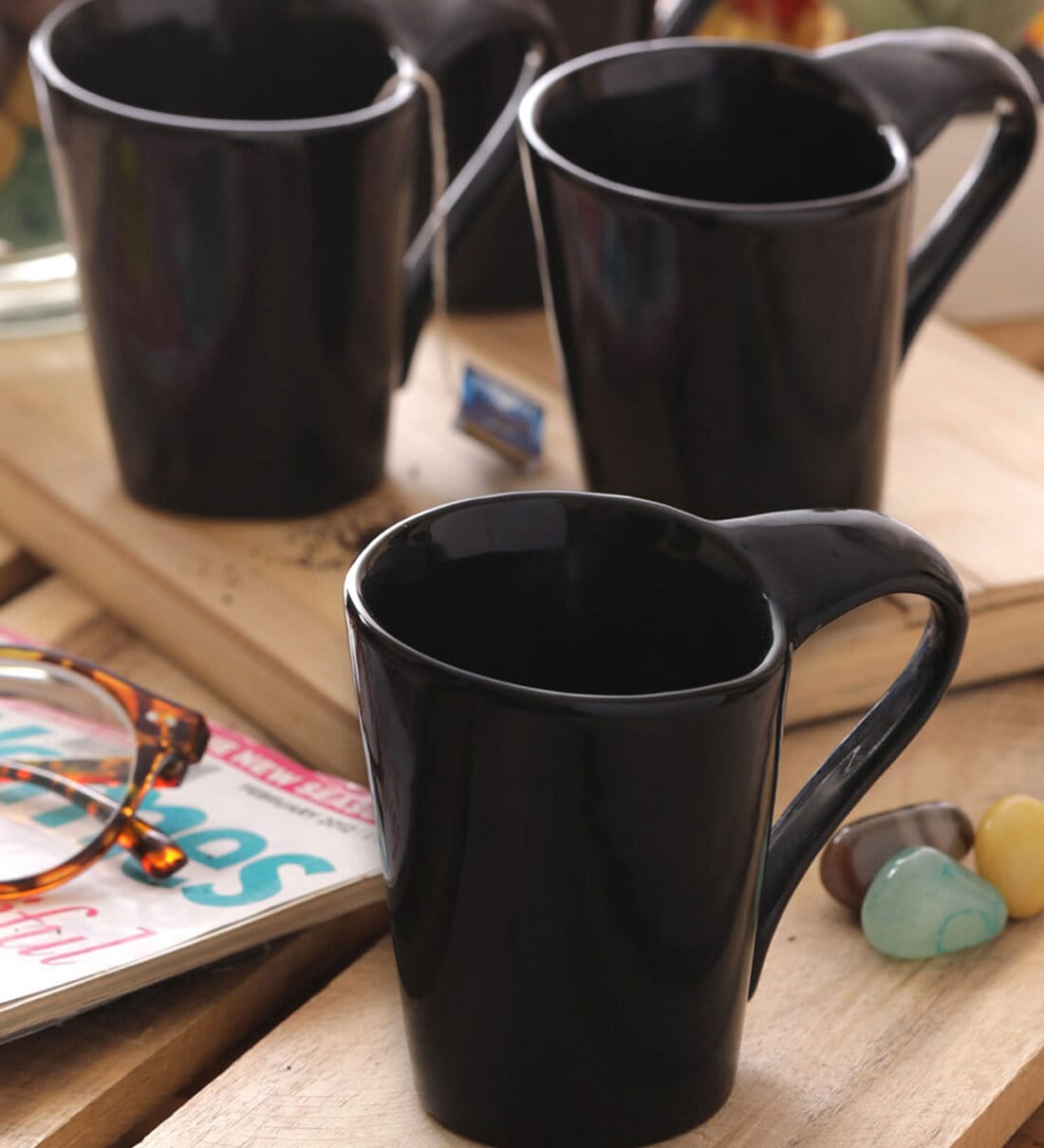Buy Classic 150ml Black Ceramic (Set of 6) Coffee Mug at 31% OFF by ...
