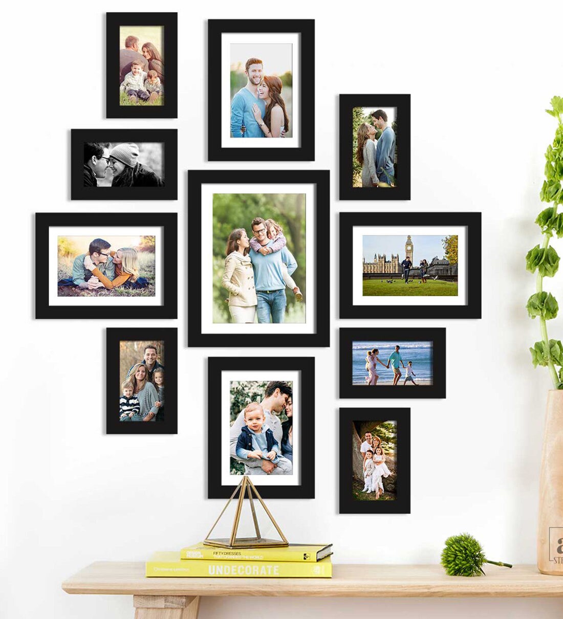 Buy Black Individual Photo Frame Set of 11by Art Street at 10% OFF by ...