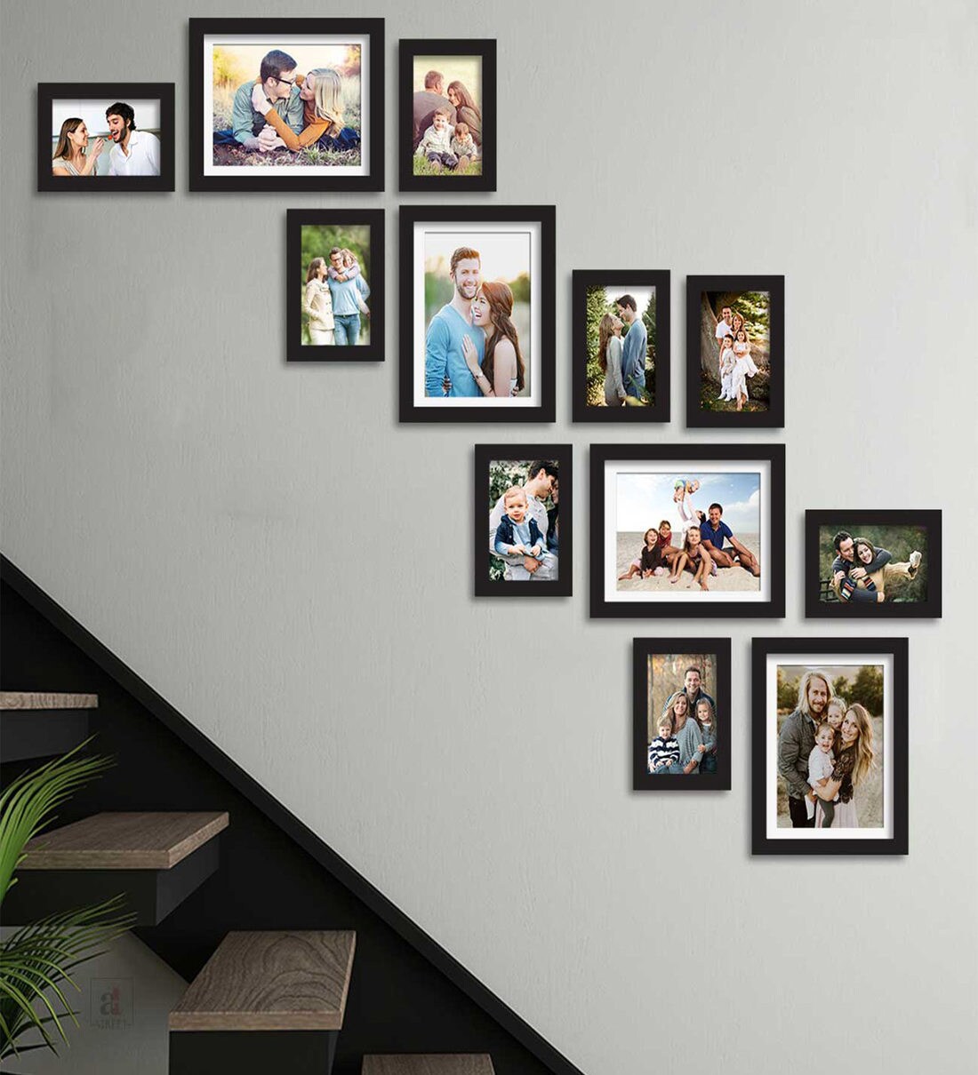 Buy Black Individual Photo Frame Set of 12by Art Street Online ...