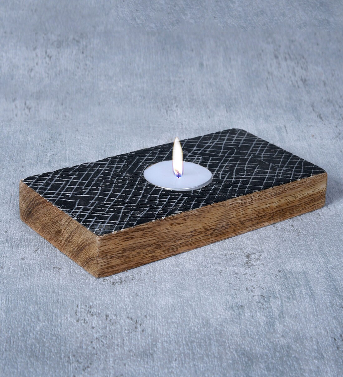 Buy Black Wood Marsden Rectangle Shape Tea Light Holder at 29% OFF by ...
