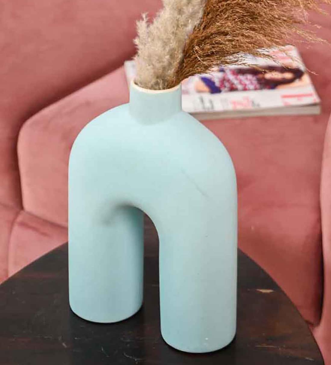 Buy Blue Ceramic Danica Table Vases at 44% OFF by Purezento | Pepperfry
