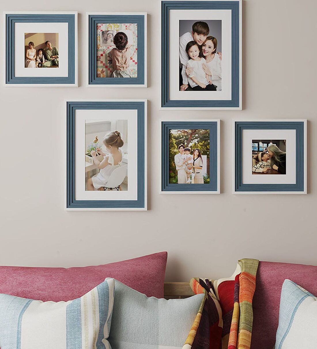 Buy Blue Synthetic Wood (Set of 6) Photoframes by Art Street at 65% OFF ...