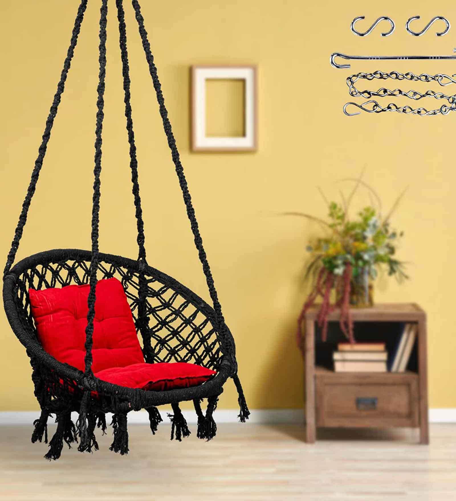 Buy Round Fabric Swing in Black Colour Online - Swings - Swings ...