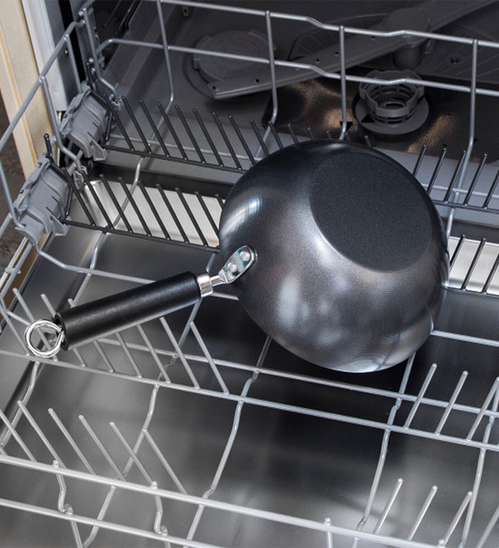 Buy Excellenced Induction Friendly Black Stainless Steel Wok Online ...