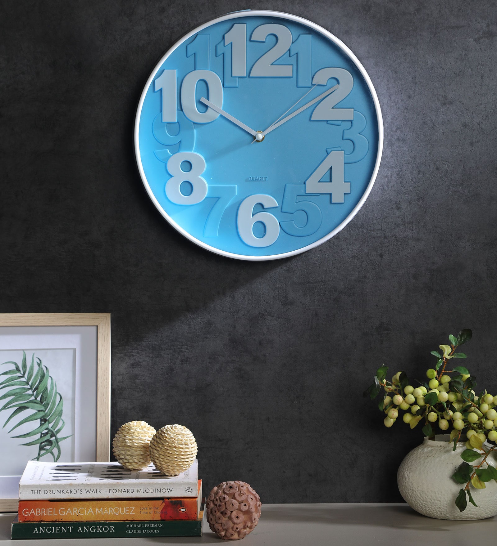Buy Blue & White Plastic Wall Clock by am2pm at 65% OFF by am2pm ...