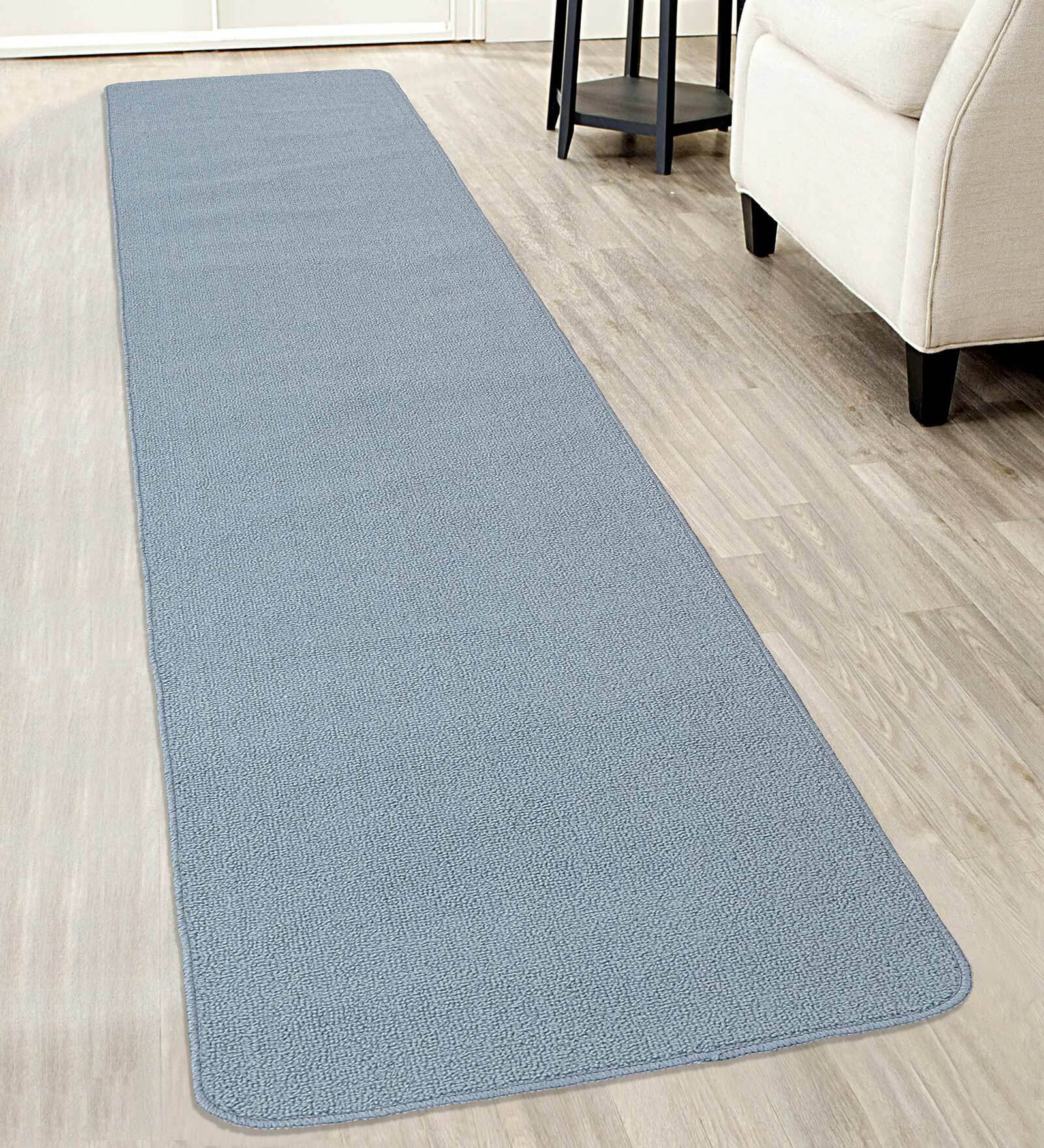 Buy Blue Polypropylene Solid 10 X 2 Feet Hallway Runners Runner by ...
