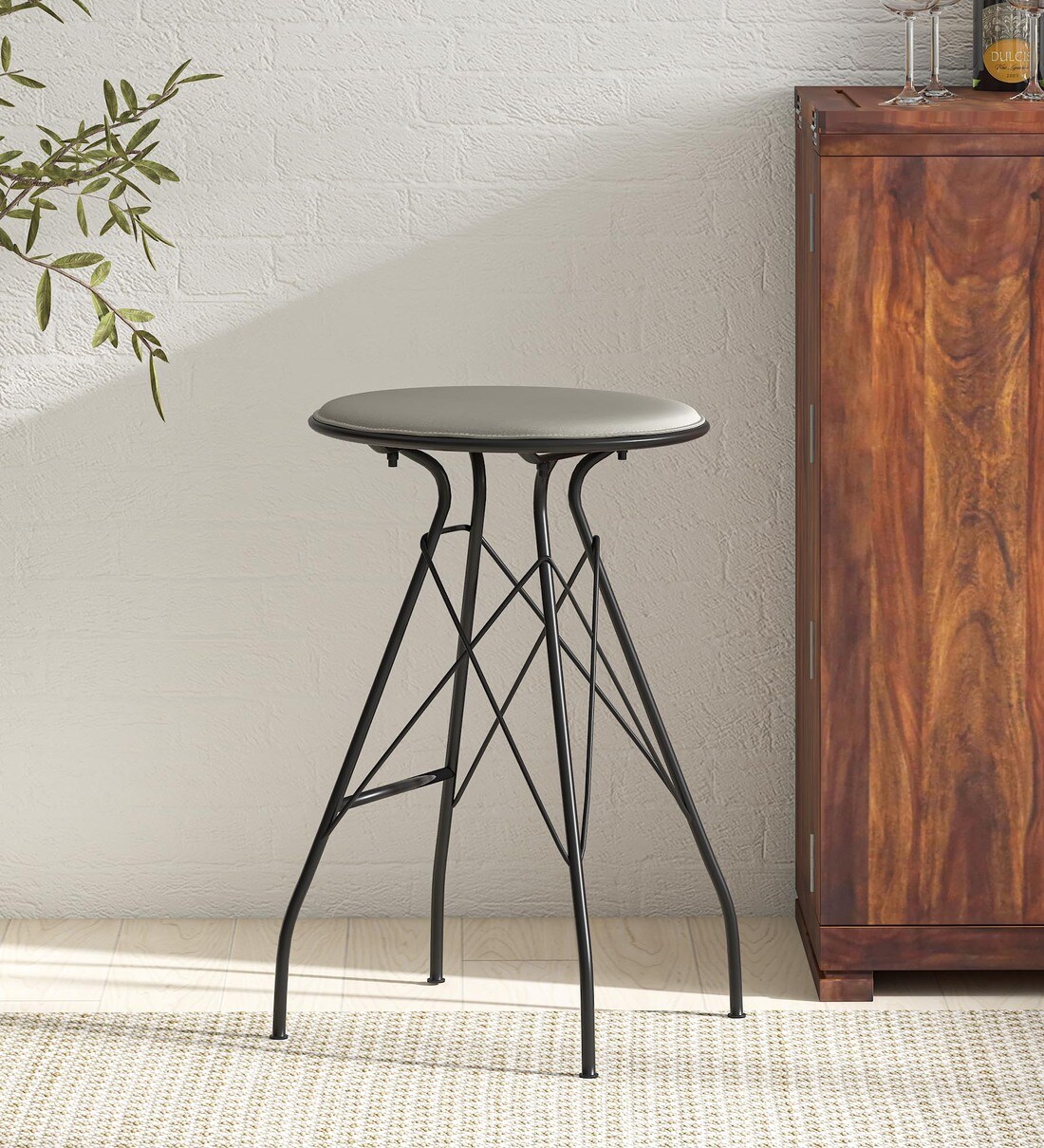 Buy Bolden Metal Bar Stool In Black Colour Online - Eclectic Bar Stools ...