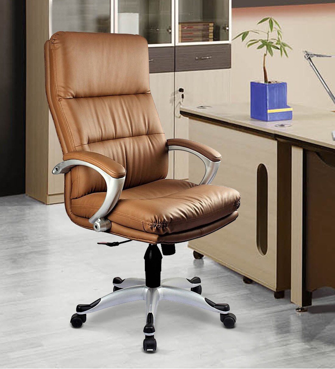 Buy Executive Chair in Brown Colour at 19% OFF by Adiko Systems | Pepperfry