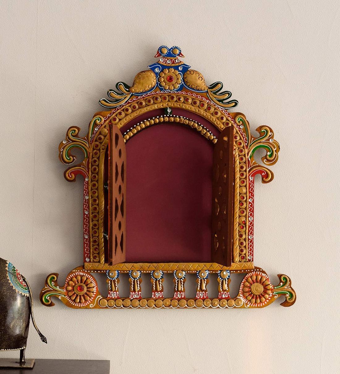 Buy Solid Wood Jharokha in Brown Colour by Ecraftindia at 40% OFF by ...