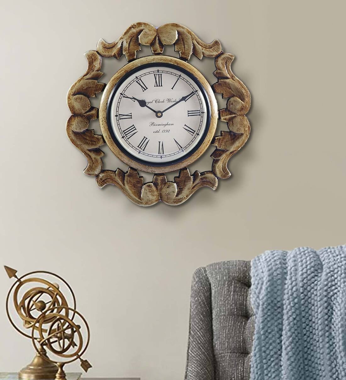 Buy Brown MDF Decorative Wall Clock at 63% OFF by Aapno Rajasthan ...
