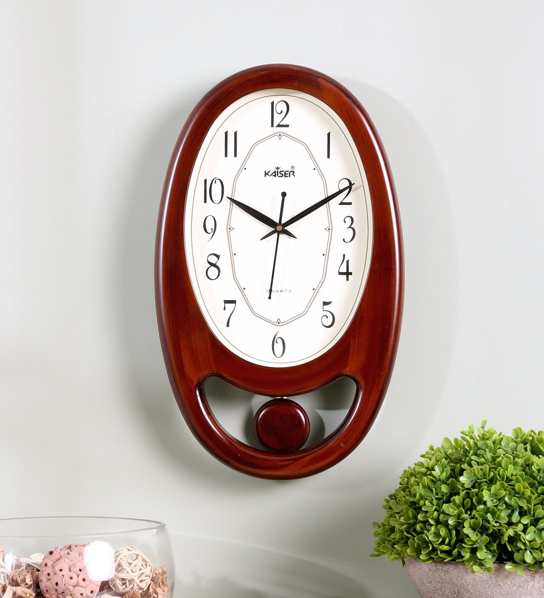 Buy Brown Plastic Oval Shape Pendulum Clock at 30% OFF by Kaiser ...