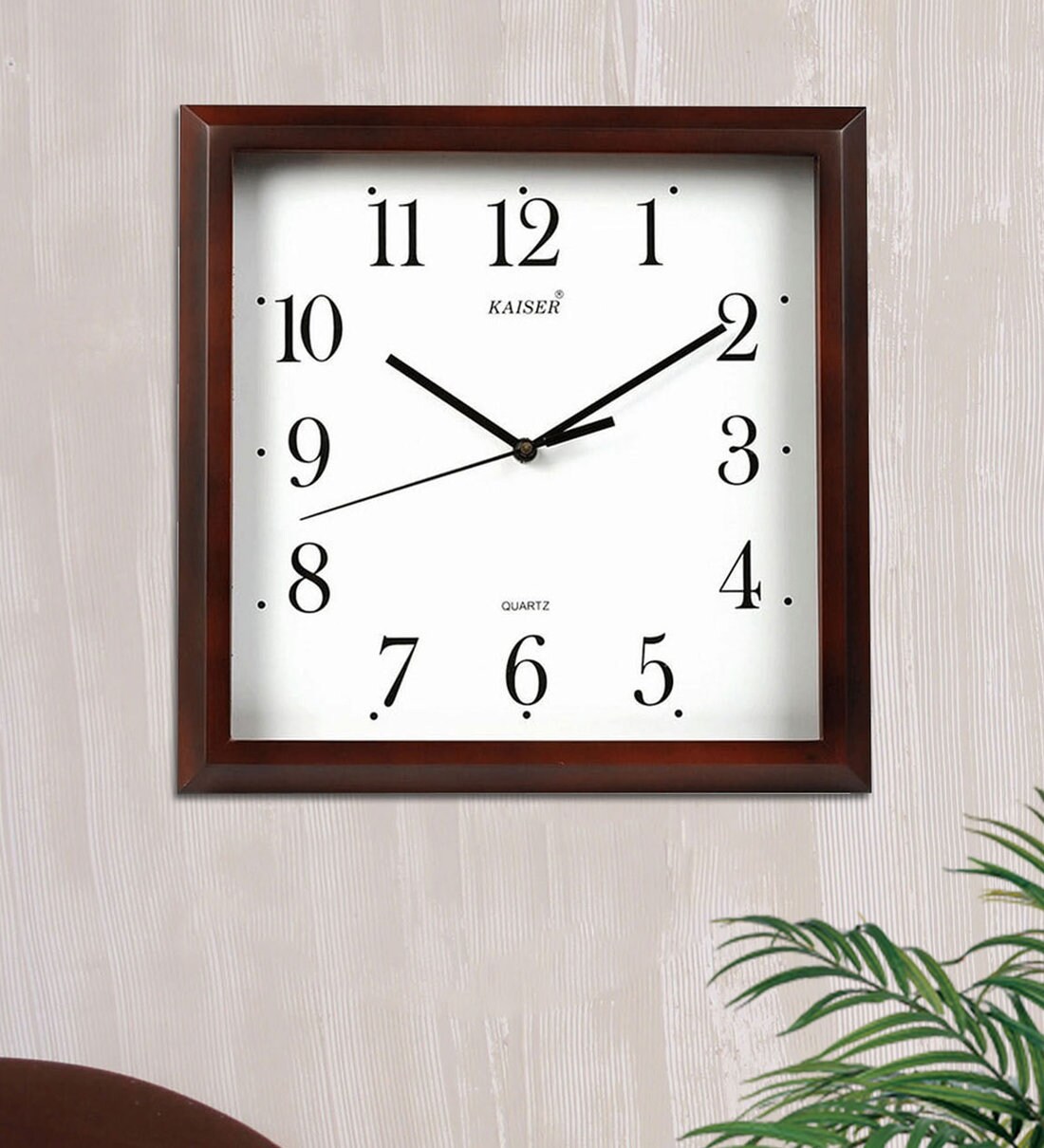 Buy Brown Solid Wood Joy Modern Wall Clock at 30% OFF by Kaiser | Pepperfry