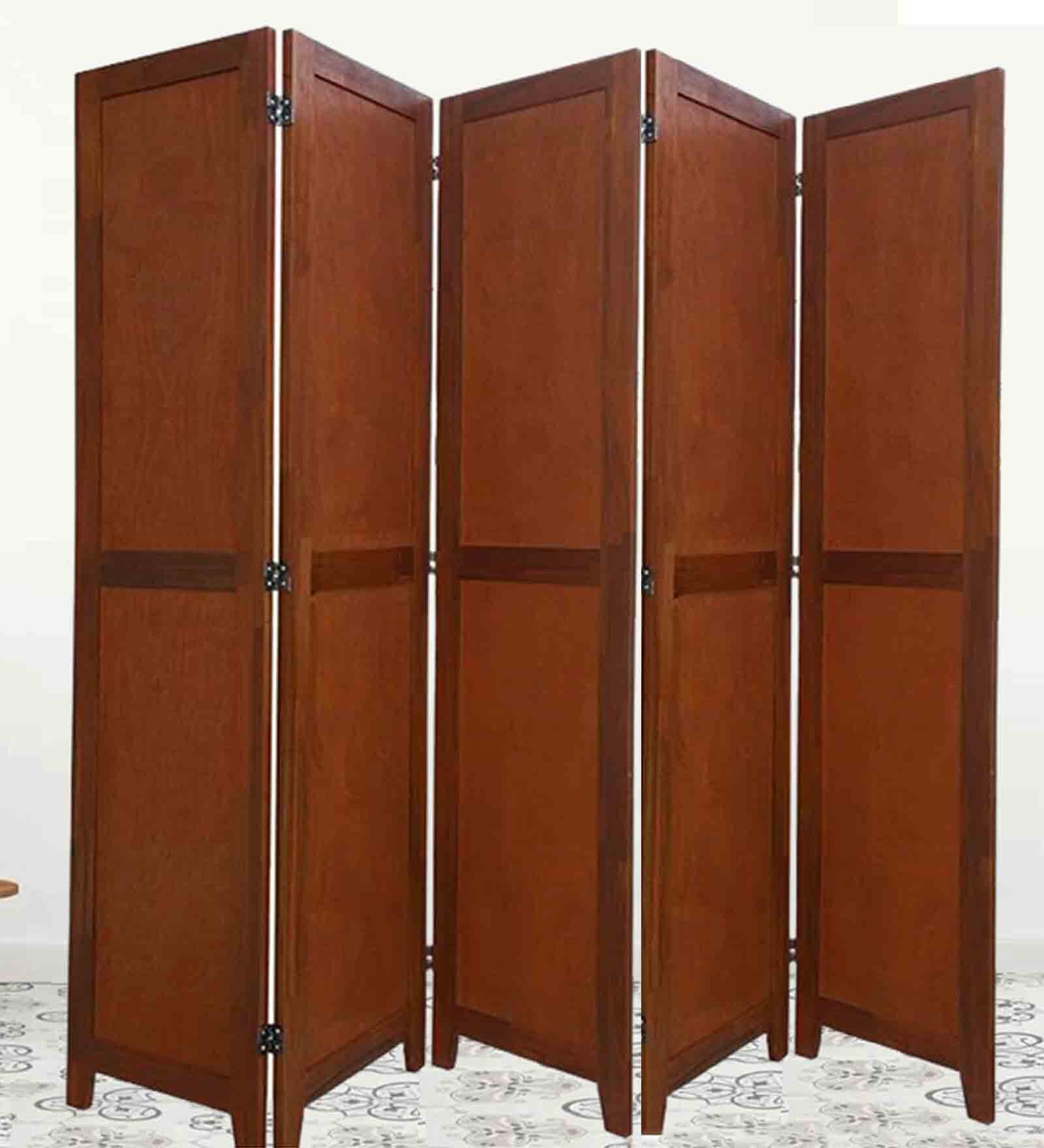 Buy Brown Mango Wood Paxton And Mdf Handmade Room Dividers (Set Of 5 ...