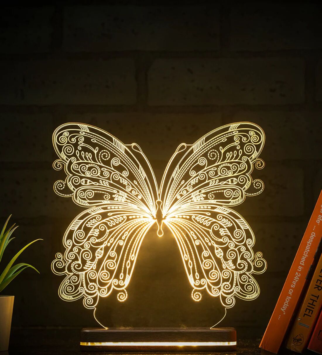 Buy Butterfly ABS Plastic Table LED Light Showpiece at 61% OFF by LIT ...