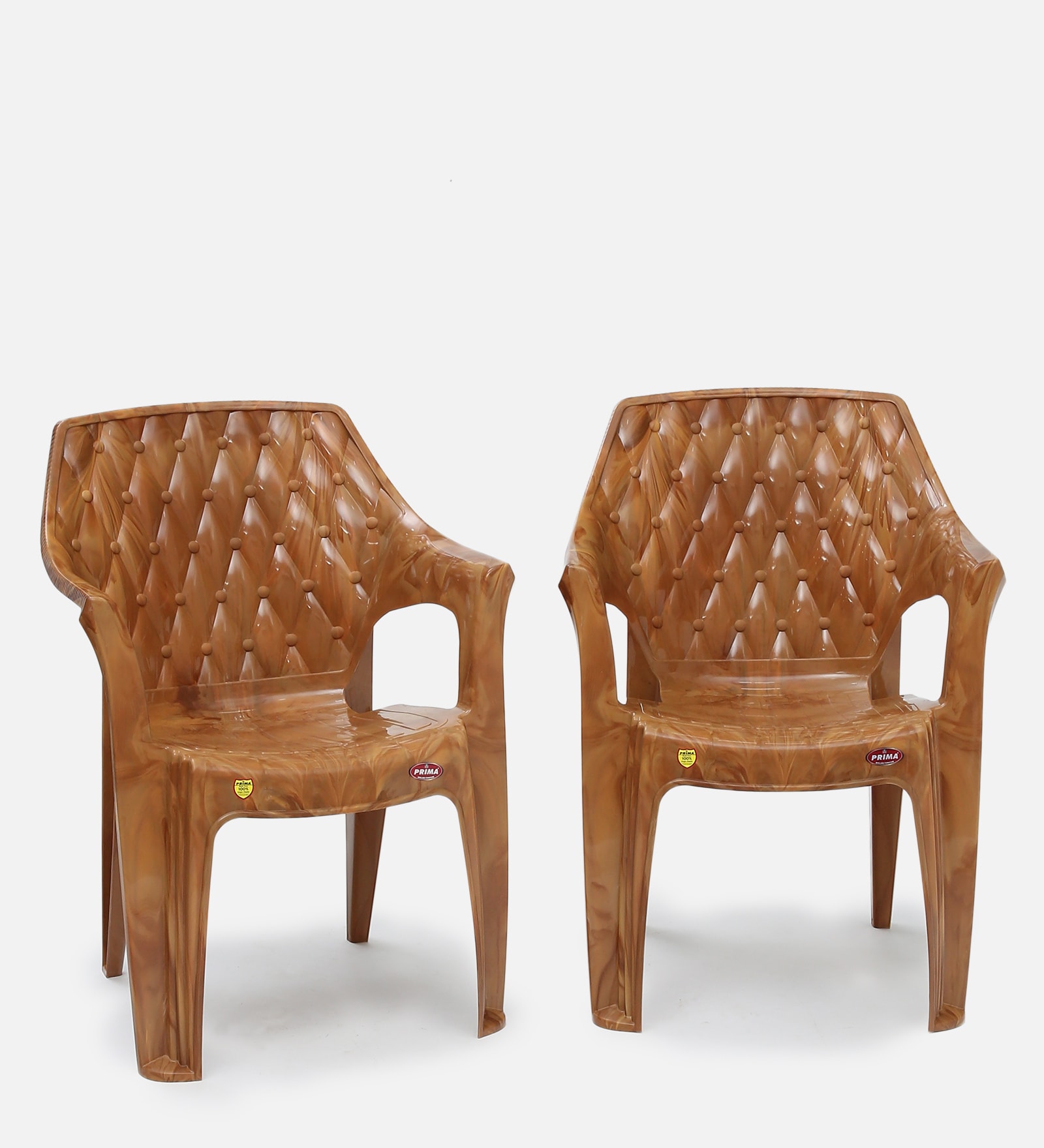 Buy Bullet Plastic Chair in Sandalwood Colour , (Set Of 2) at 36% OFF ...