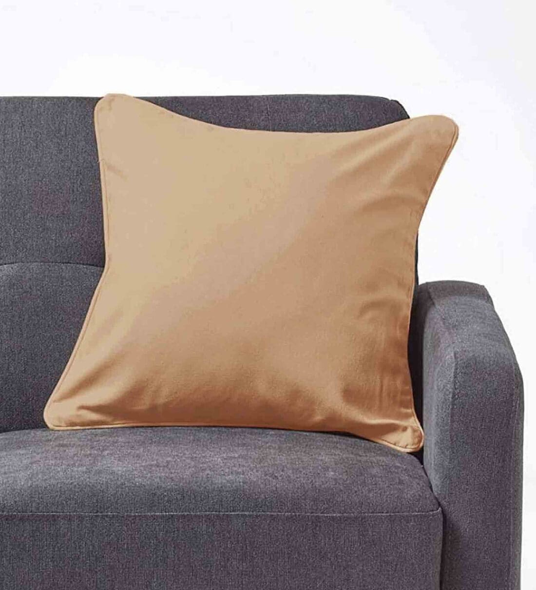 Buy Camel Brown Cotton Solid 12x12 Inches Cushion Cover by Aurave at 23 ...