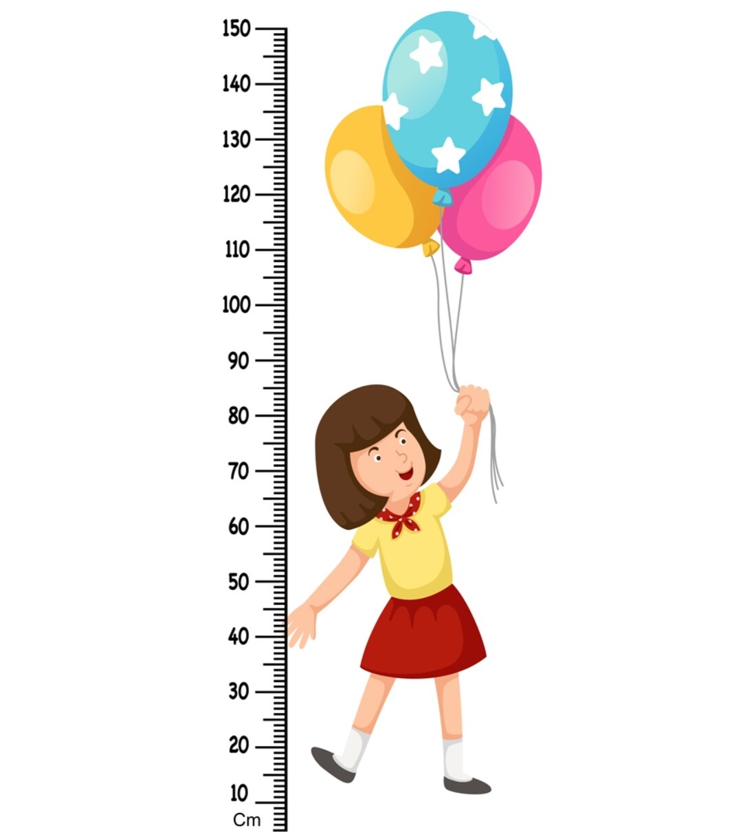 Buy Cheerful Girl Height Chart in Multicolour by Wens Online - Height ...