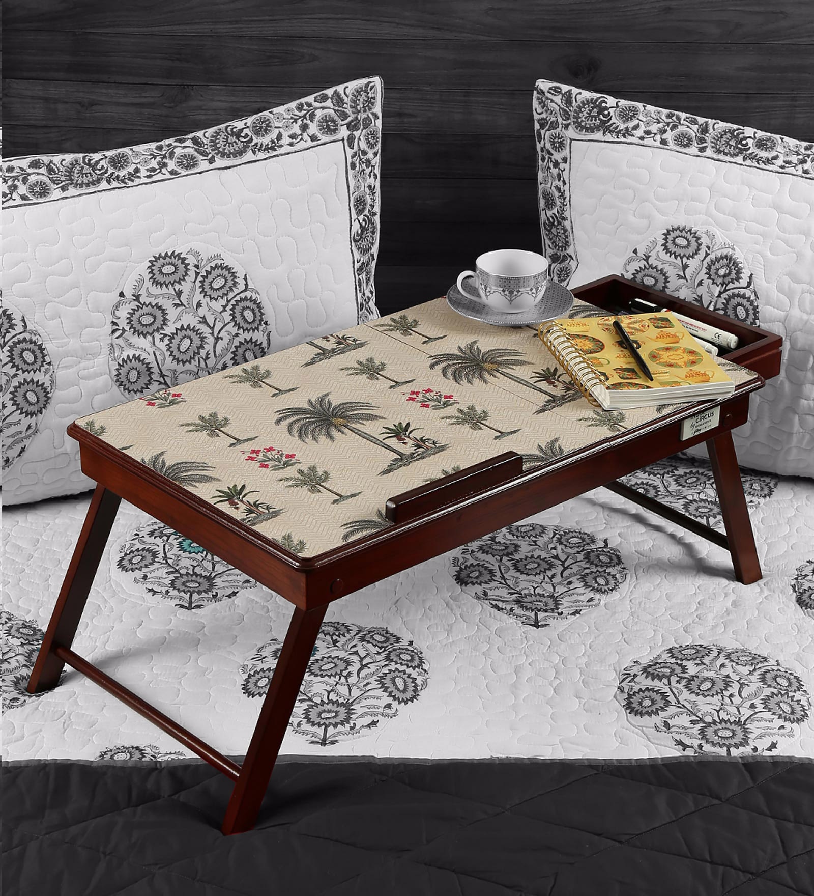 Buy Chevron Palms Laptop Table in Cream Colour by India Circus by ...