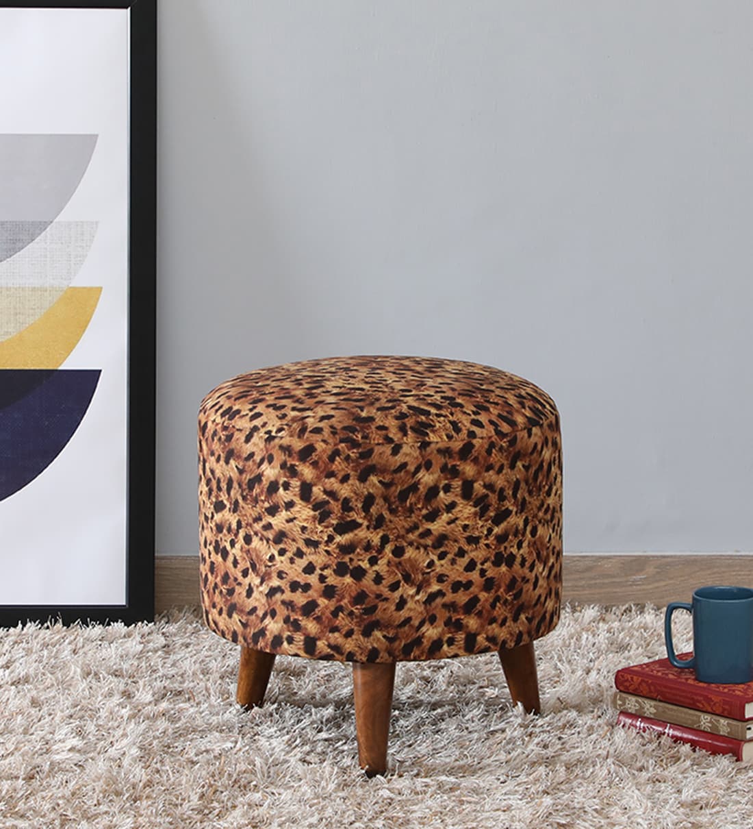 Buy Comfy Fabric Seating Stool In Multicolour at 100% OFF by Globally ...